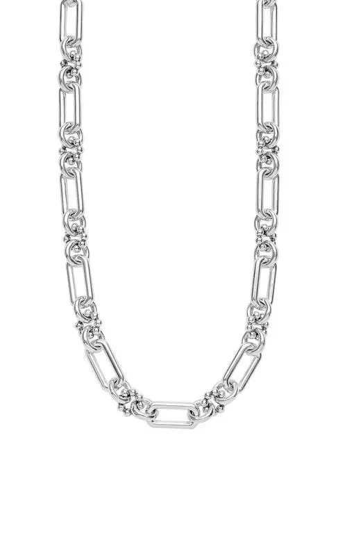 Lagos Sterling Caviar Link Necklace - Silver
