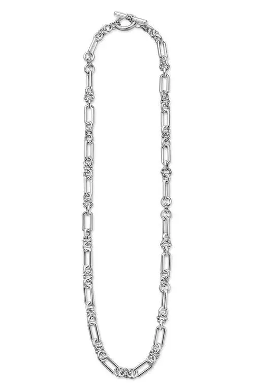 Lagos Sterling Caviar Link Necklace