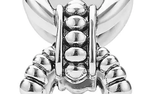 Lagos Sterling Caviar Link Hoop Earrings