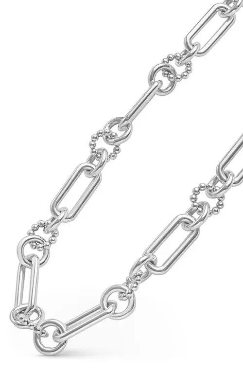 Lagos Sterling Caviar Link Necklace - Silver