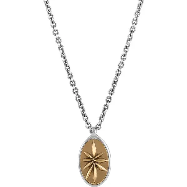 John Varvatos Sterling Silver & Brass Pendant Necklace - Mix