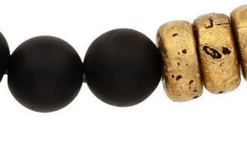 John Varvatos Beaded Onyx And Bracelet