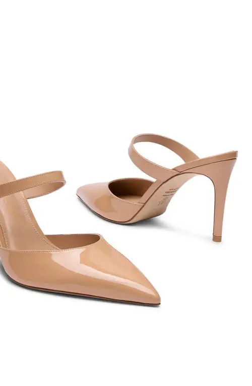 STUART WEITZMAN Power Mule 85 Stiletto Pumps - Adobe