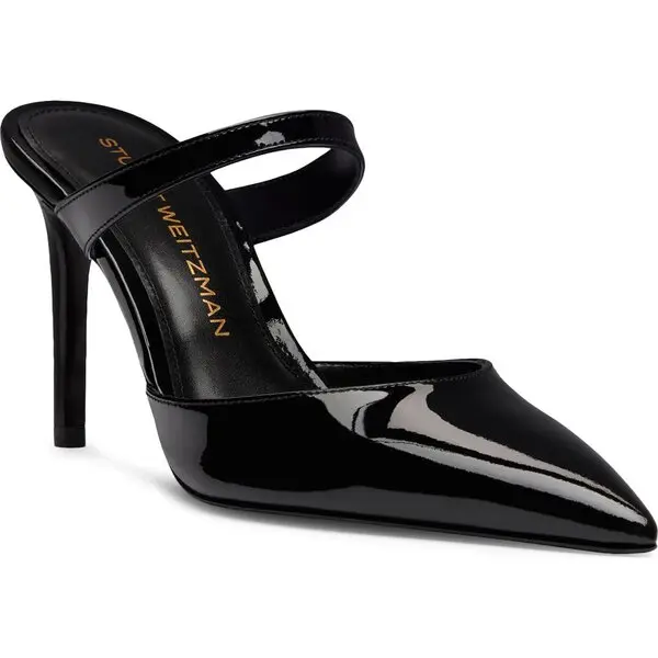 STUART WEITZMAN Power Mule 85 Stiletto Pumps - Black Calf