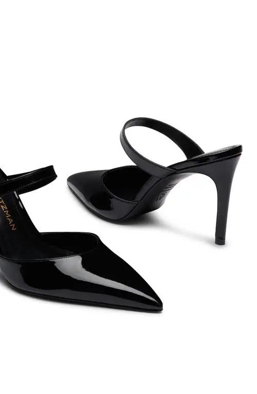 STUART WEITZMAN Power Mule 85 Stiletto Pumps - Black Calf
