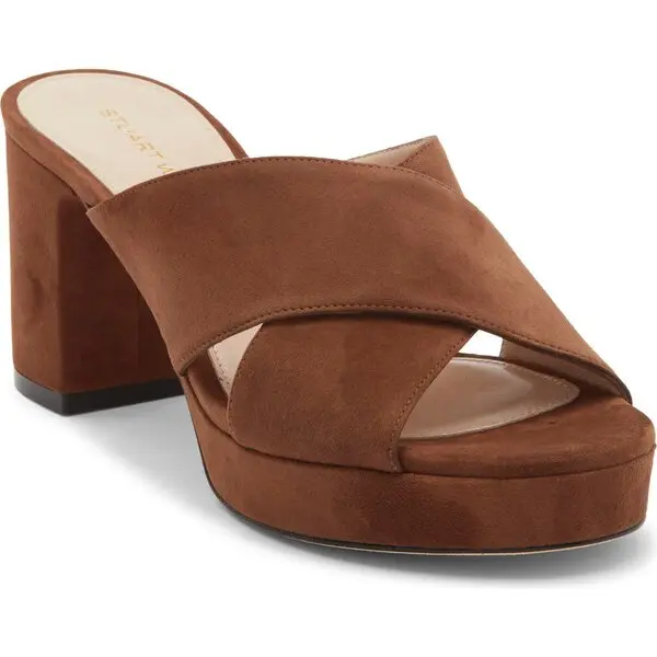 STUART WEITZMAN Dayna Platform Sandal - Cigar
