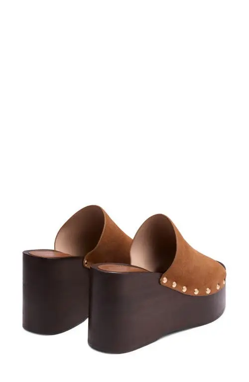 STUART WEITZMAN Studded Wedge Platform Slide Sandals - Doednu