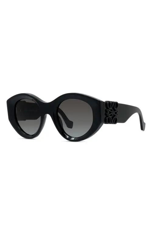 Loewe Anagram Round Frame Sunglasses - Sengld
