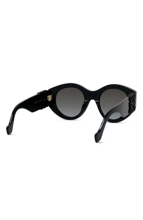 Loewe Anagram Round Frame Sunglasses - Sengld