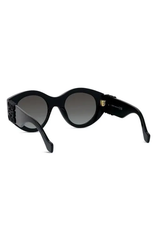 Loewe Anagram Round Frame Sunglasses - Sengld