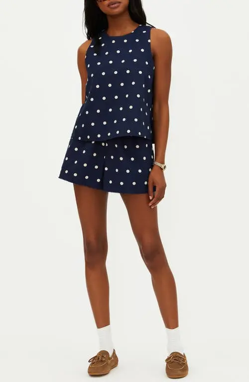 Beach Riot Polka Dot Sleeveless Cover-up Top - Navy Polka Dot