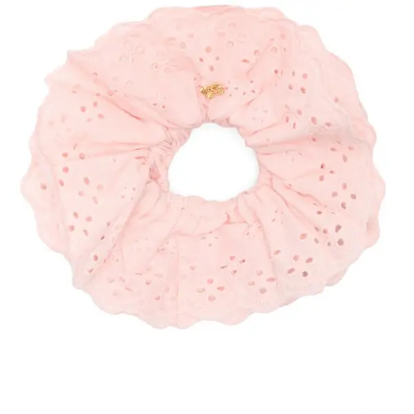 L. Erickson Arden Eyelet Scrunchie - Pink
