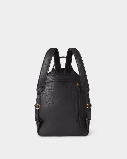 OSPREY LONDON The Adaline Grainy Hide Leather Backpack - Black