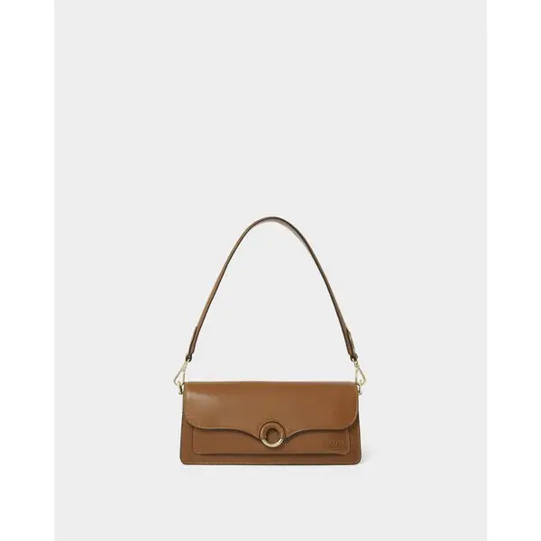 OSPREY LONDON Marlow Leather Shoulder Bag - Tan