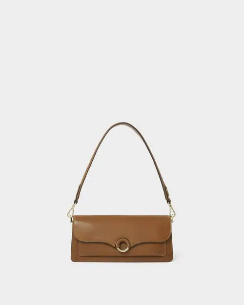 OSPREY LONDON Marlow Leather Shoulder Bag - Tan
