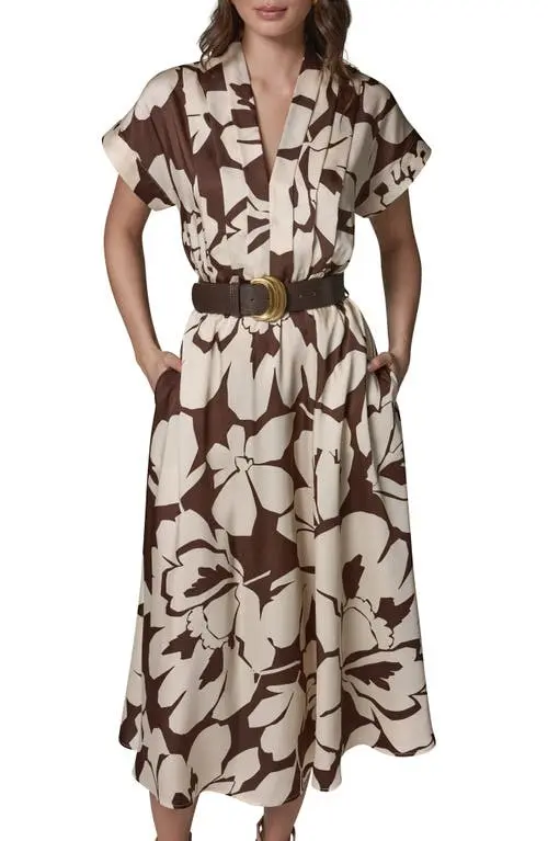 Donna Karan New York Belted Midi Dress
