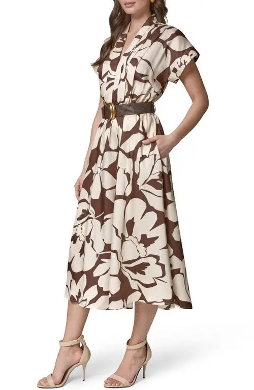 Donna Karan New York Belted Midi Dress