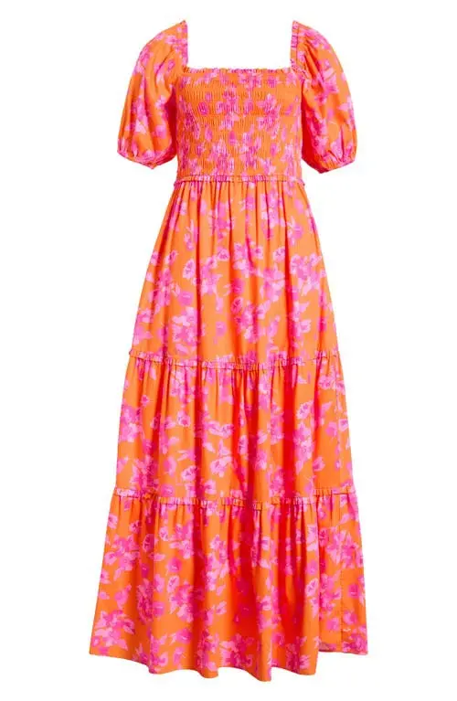 SUGARLIPS Cala Floral Tiered Cotton Maxi Dress