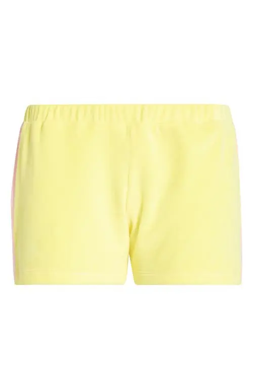 BELLA VENICE Velour Track Shorts With Sporty Stripes