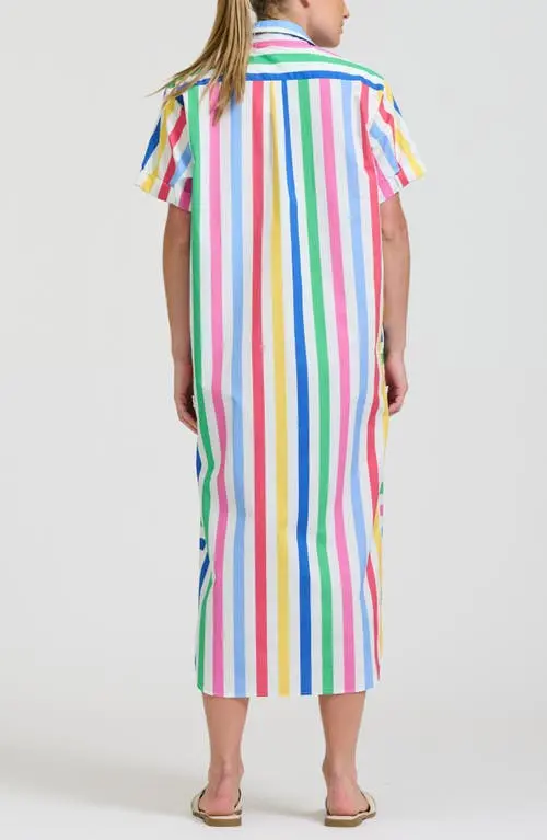 SHIRTY Multicolor Stripe Maxi Shirt Dress