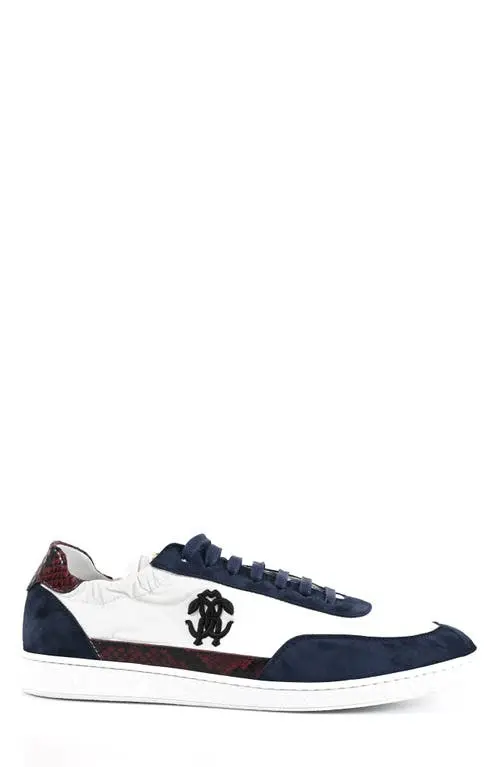 Roberto Cavalli Low Top Sneakers - Navy/white/wine