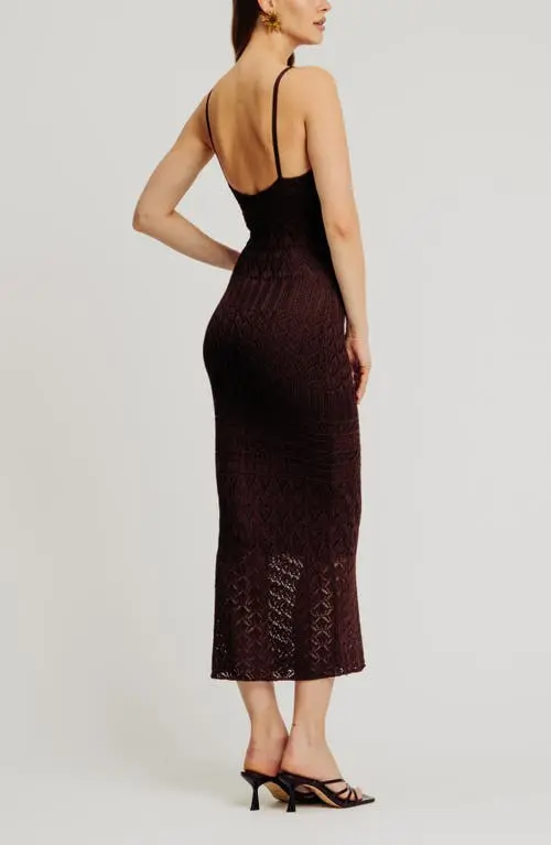 Torn By Ronny Kobo Vanessa Pointelle Midi Dress