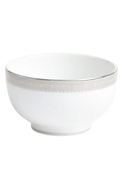 Vera Wang Lace Bone China Rice Bowl - Platinum