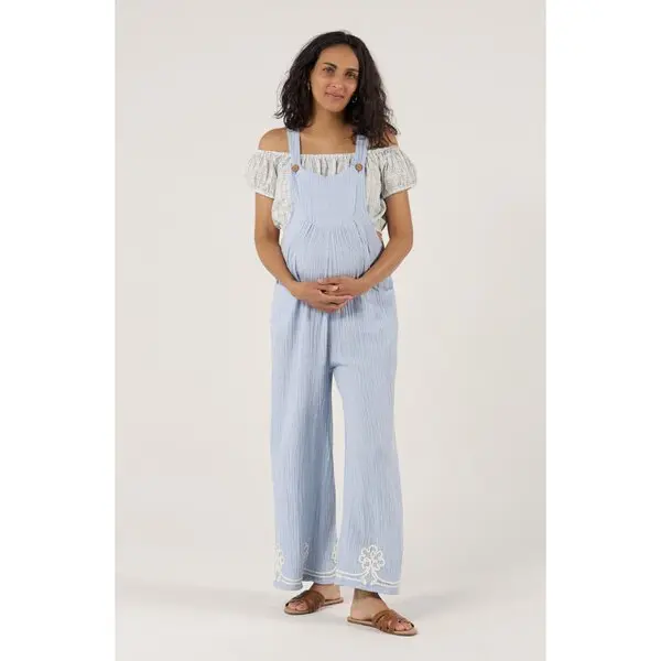 CACHE COEUR Maternity And Nursing Dungaree Yael - Blue