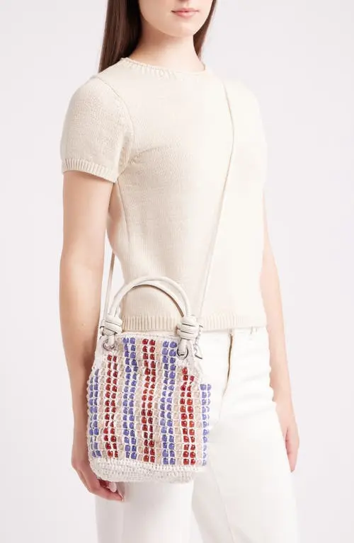 Veronica Beard Small Slouch Beaded Raffia Bag
