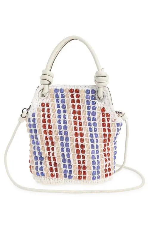 Veronica Beard Small Slouch Beaded Raffia Bag