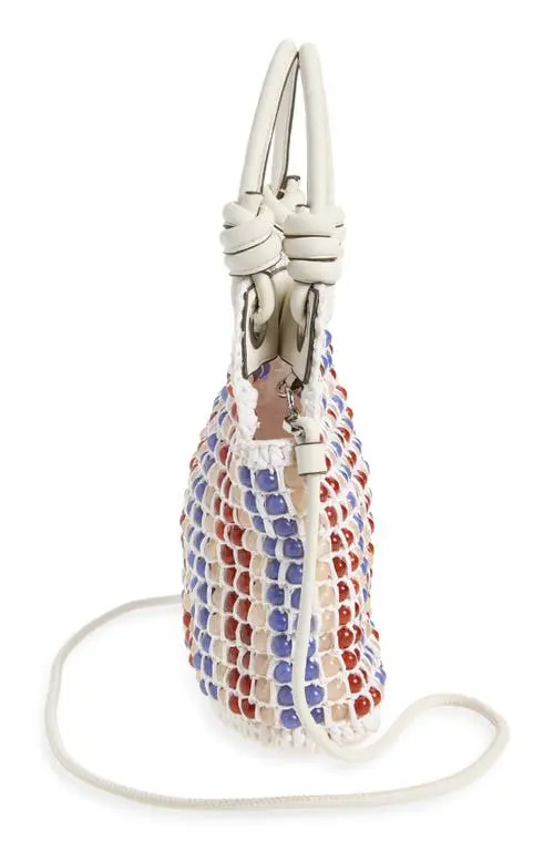 Veronica Beard Small Slouch Beaded Raffia Bag