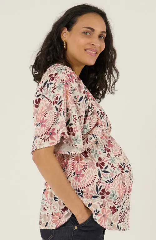CACHE COEUR Bella Butterfly Sleeve Maternity & Nursing Blouse