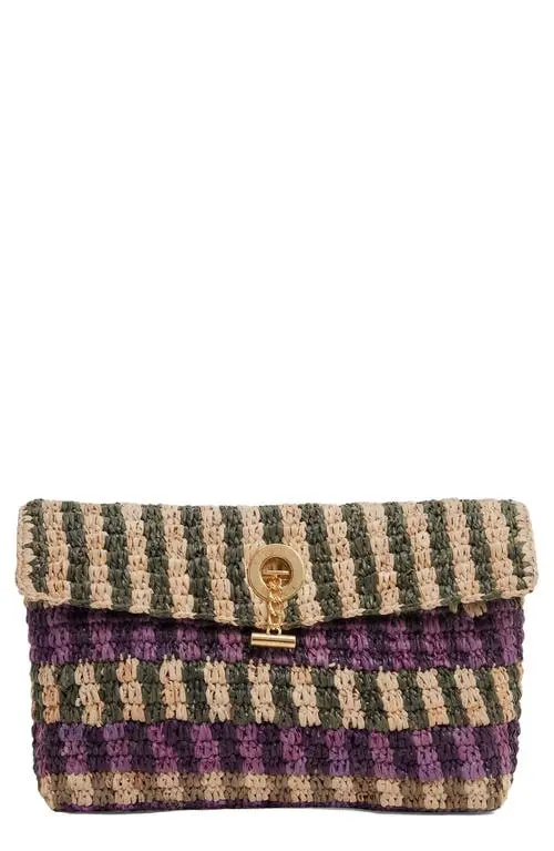 Veronica Beard Anchor Raffia Clutch