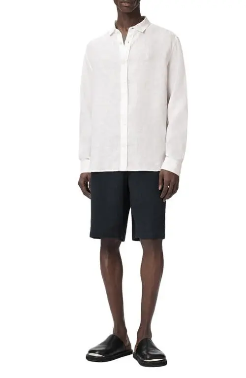 ALLSAINTS Loom Linen Button-up Shirt