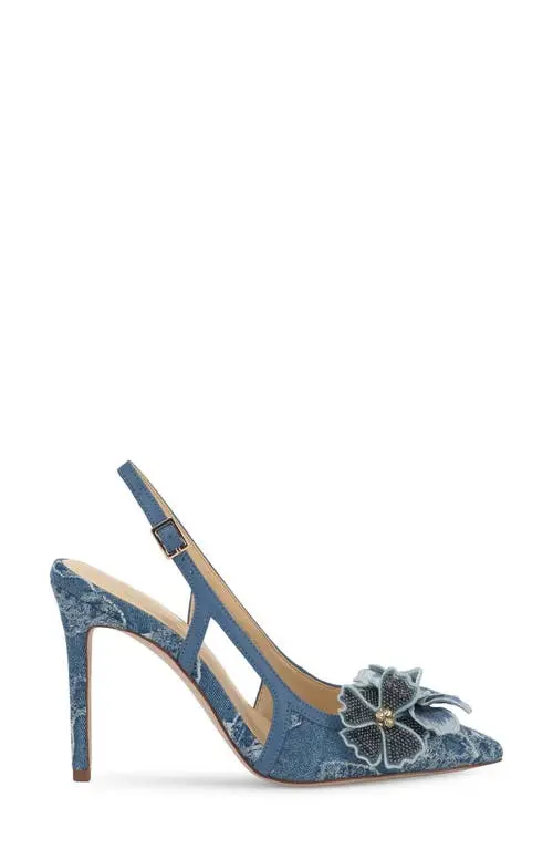 Jessica Simpson Pilita Embellished Floral Slingback Pointed Toe Pump