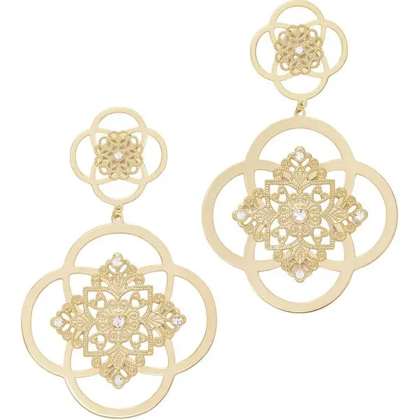 Ramy Brook Anya Medallion Drop Earrings - Gold