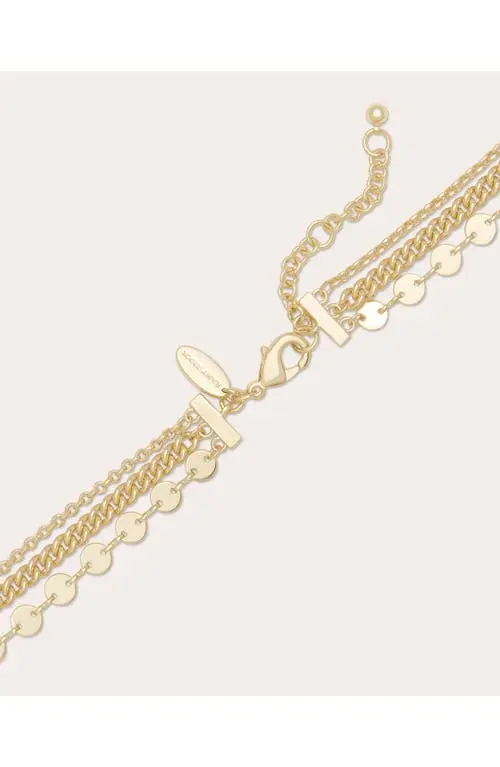 Ramy Brook Saruti Layered Necklace With Enamel Beads And Czech Crystals - Gold