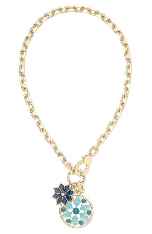 Ramy Brook Enamel Charms Pendant Necklace - Gold