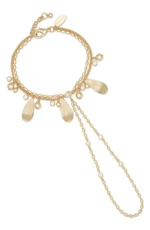Ramy Brook Anya Hand Chain With Cubic Zirconia - Gold