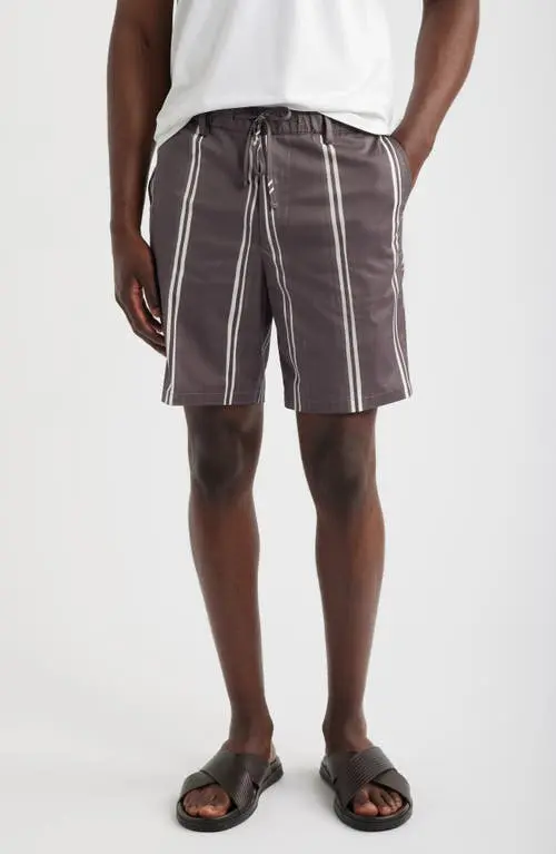BOSS Kane Striped Stretch Cotton Shorts - Medium Purple