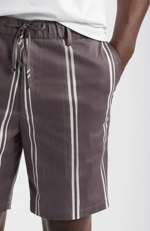 BOSS Kane Striped Stretch Cotton Shorts