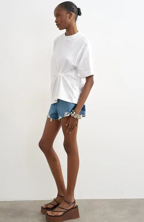 Topshop Distressed Denim Cutoff Shorts