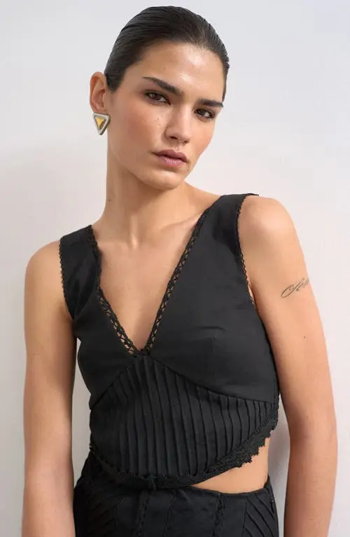 Topshop Pintuck Detail Cotton Maxi Dress