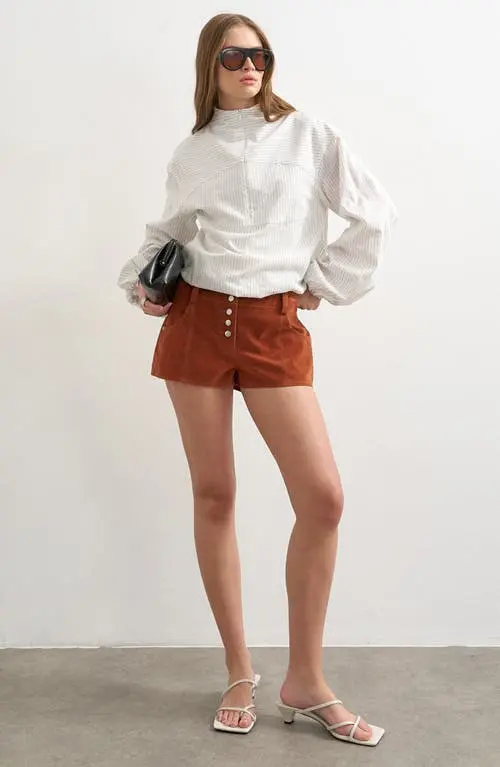Topshop Faux Suede Micro Shorts