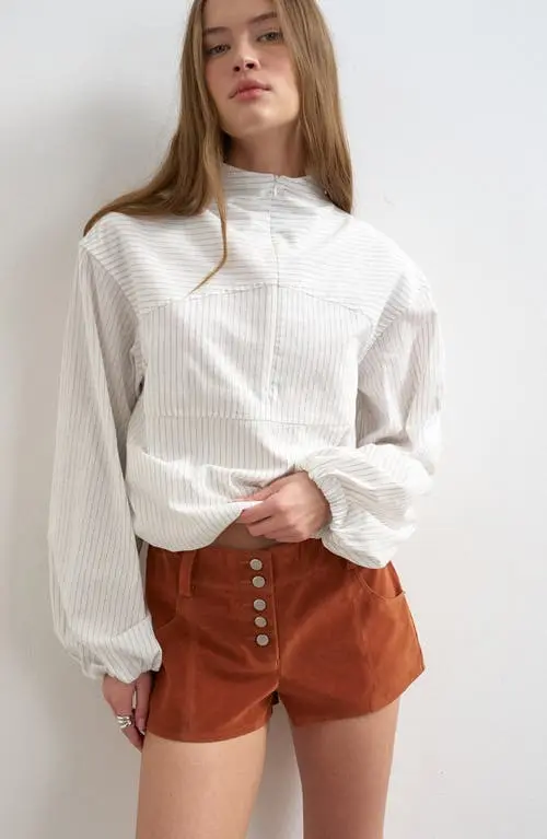 Topshop Faux Suede Micro Shorts