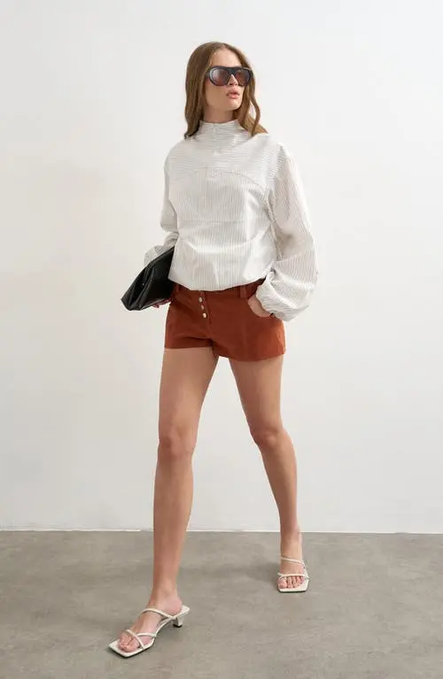 Topshop Faux Suede Micro Shorts