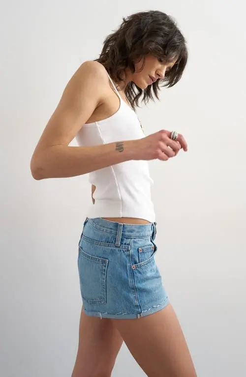 Topshop Ultramini Denim Shorts
