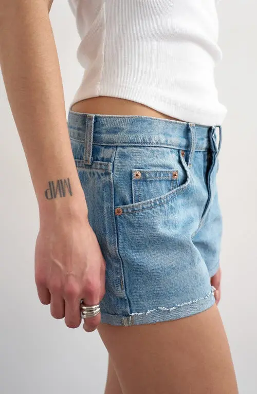Topshop Ultramini Denim Shorts