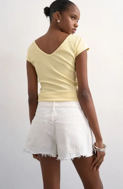 Topshop Distressed Denim Shorts