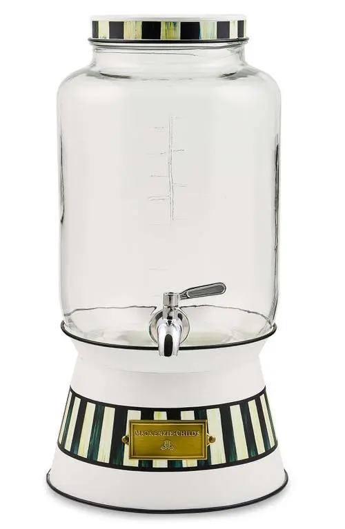 MACKENZIE-CHILDS Spectator Galvanized Beverage Dispenser - Black